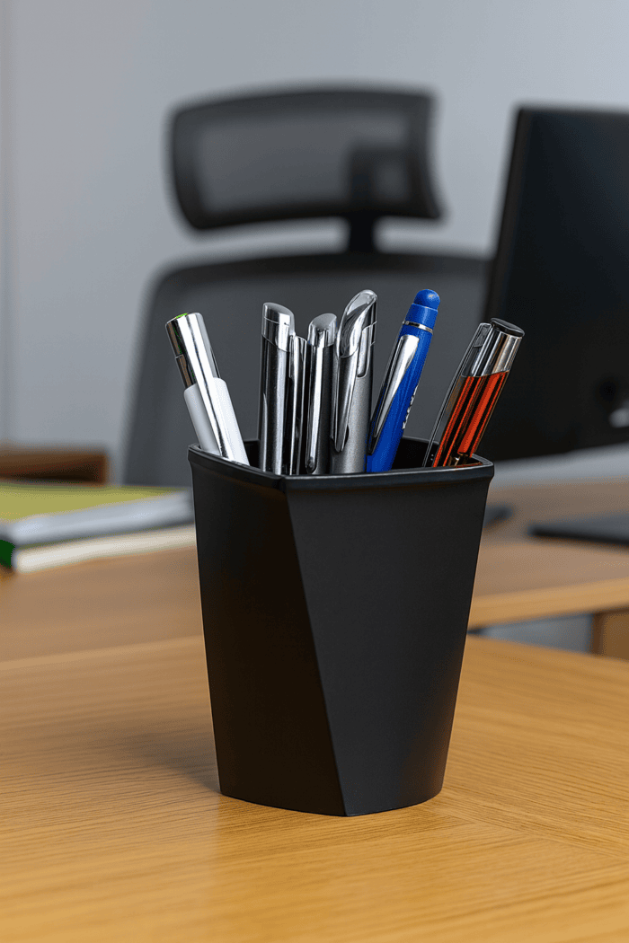 Rotating Vertical Pen Holder | Branded Pen Holder for Office Desks